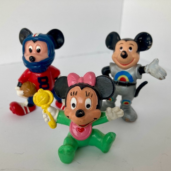 Disney | Toys | 3 Vintage 985 Mickey Minnie Mouse Figurines Epcot ...